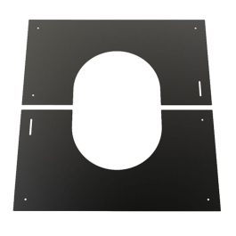 Square Finishing Plate - 8" Twinwall Flue (200mm) | Stoves Are Us